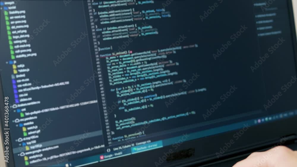 Professional Debugger Programs, Developer Programmer Writes Code ...
