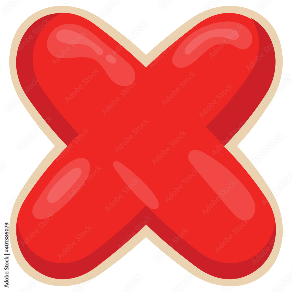 X Cross Stock Vector | Adobe Stock