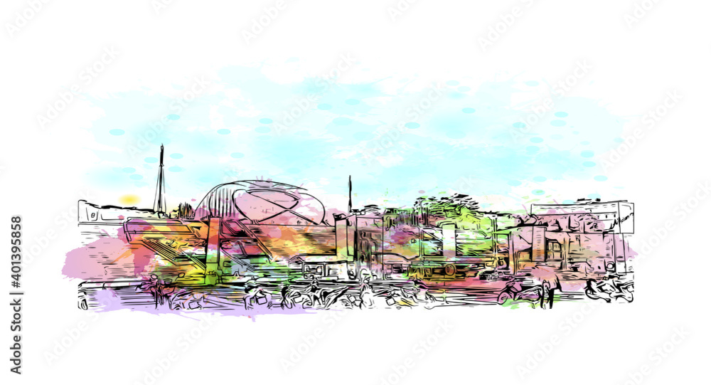 Building view with landmark of Da lat is the city in Vietnam ...