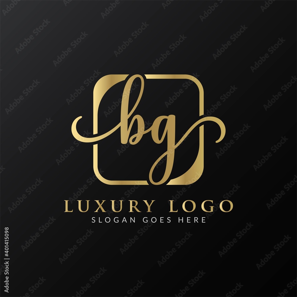 Initial BG Letter Logo Creative Modern Typography Vector Template ...