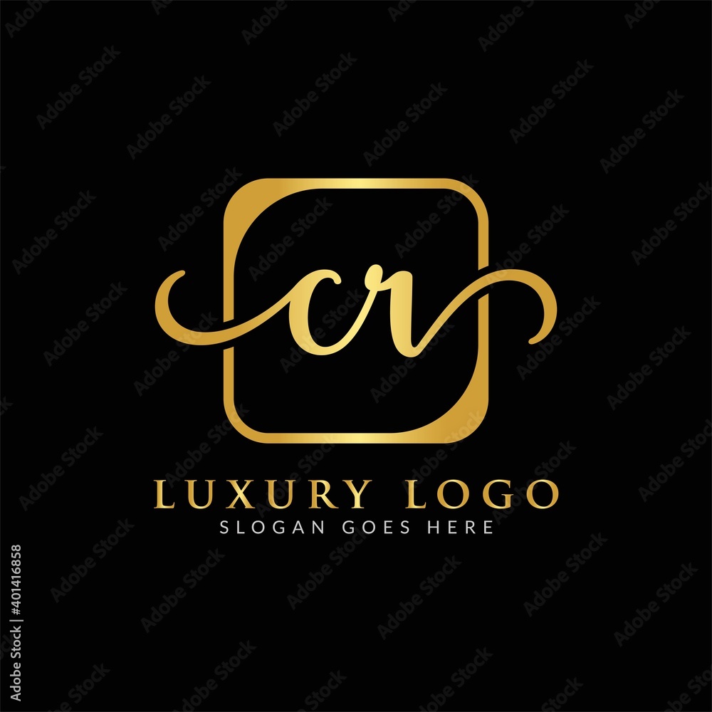 Initial CR Letter Logo Creative Modern Typography Vector Template ...