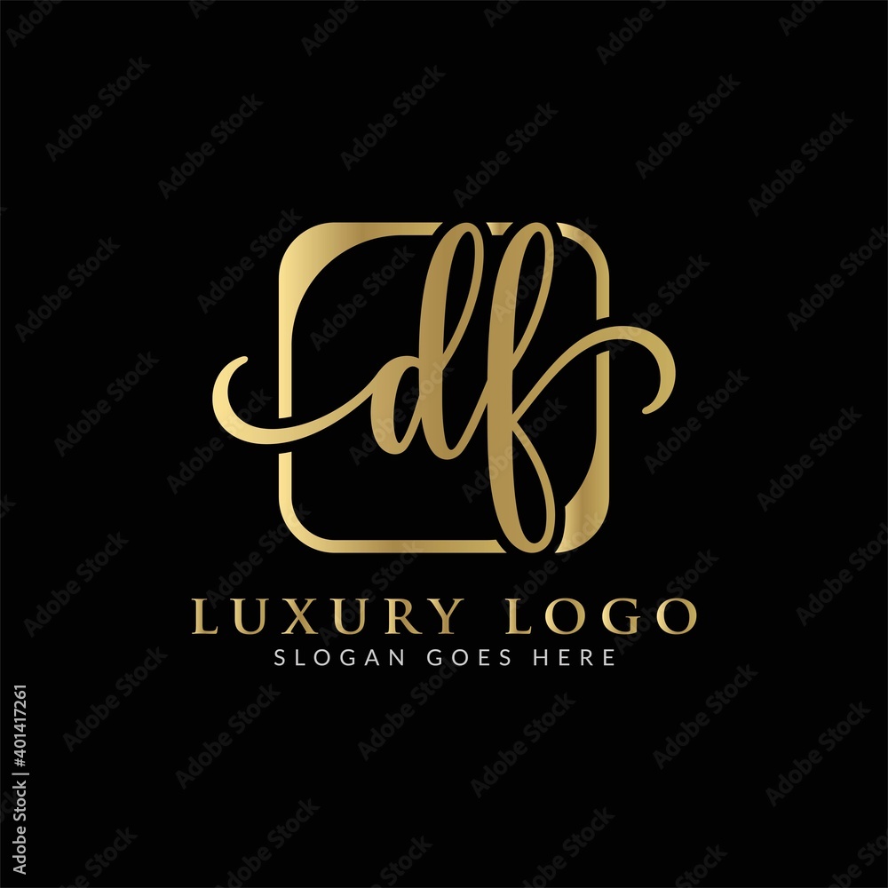 Initial DF Letter Logo Creative Modern Typography Vector Template ...