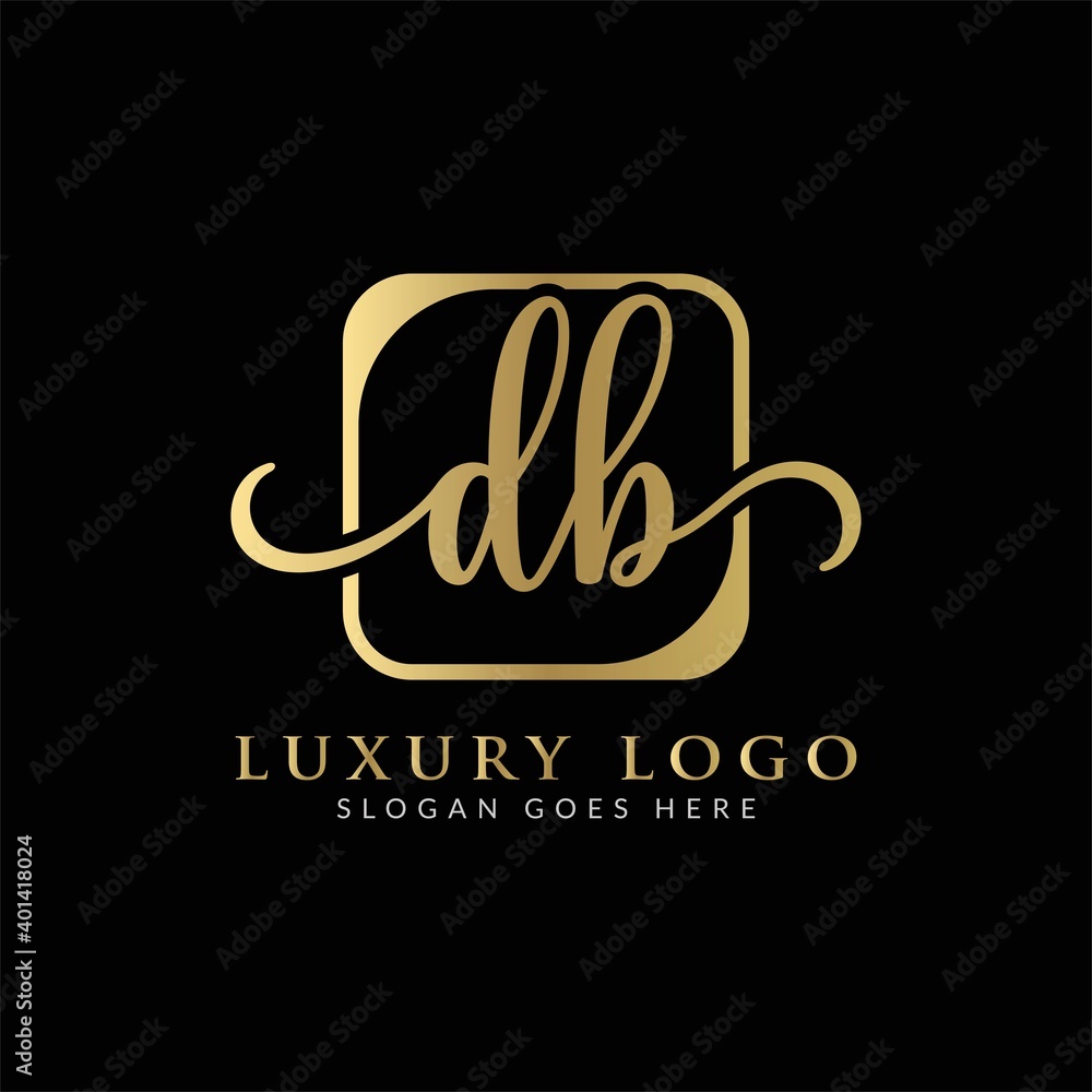 Initial DB Letter Logo Creative Modern Typography Vector Template ...
