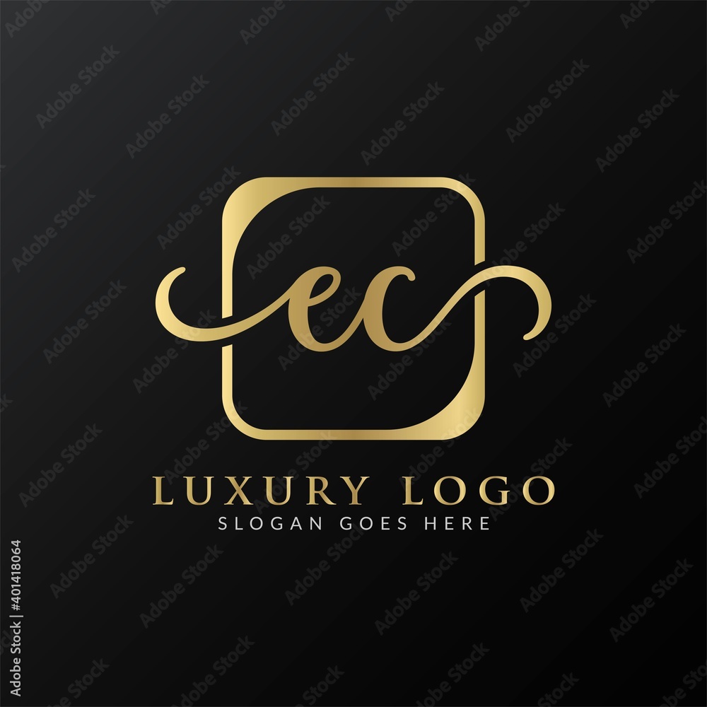 Initial EC Letter Logo Creative Modern Typography Vector Template ...