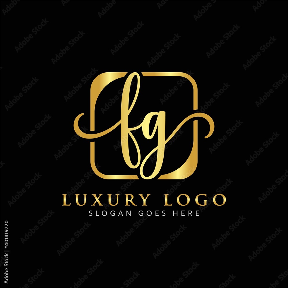 Initial FG Letter Logo With Creative Modern Business Typography Vector ...