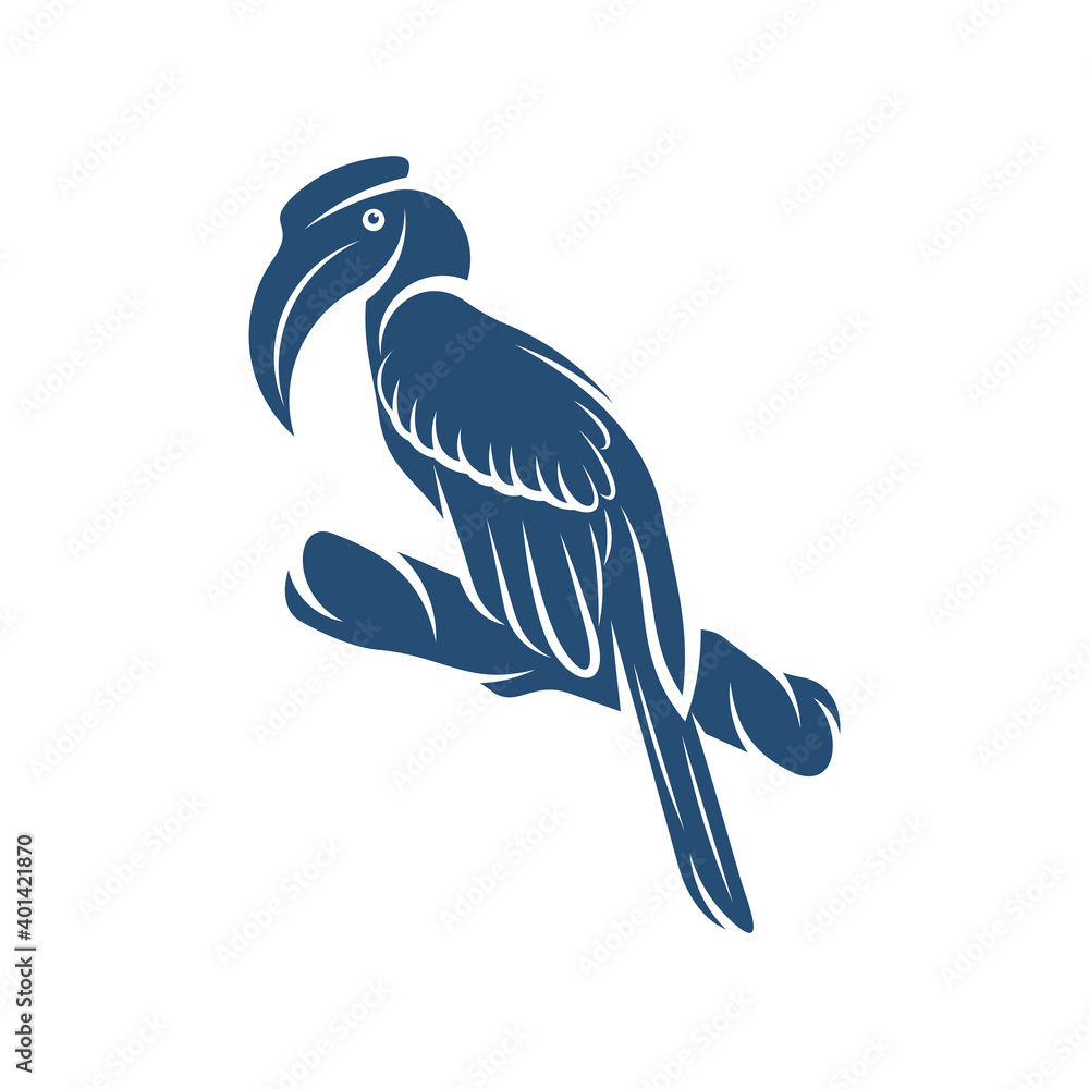 Rangkong Bird design vector illustration, Creative Rangkong Bird logo ...