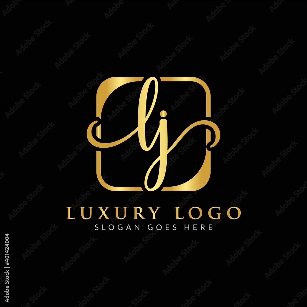 Initial LJ letter Logo Design vector Template. Luxury Letter LJ logo ...