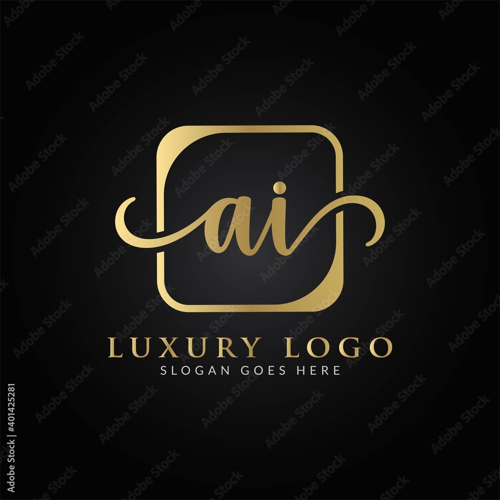 Initial AI letter Logo Design vector Template. Creative Luxury Letter ... Initial AI letter Logo Design vector Template. Creative Luxury Letter ...
