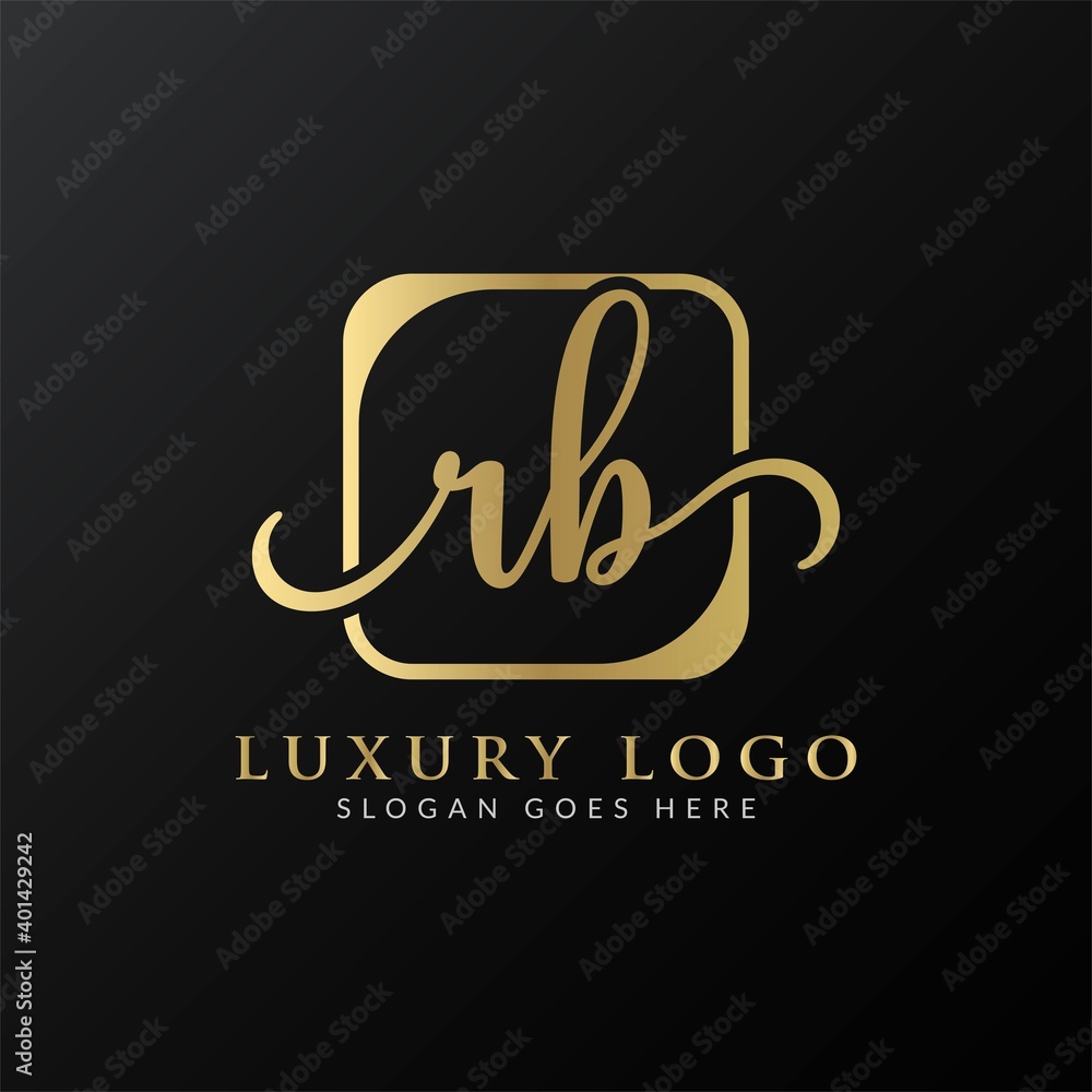 Initial rb letter Logo Design Modern Typography Vector Template. Creative Luxury letter rb logo ...
