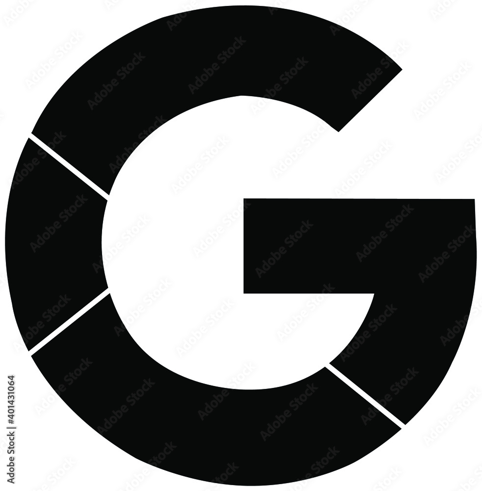 Black and White Google Icon Vector 素材庫向量圖 | Adobe Stock