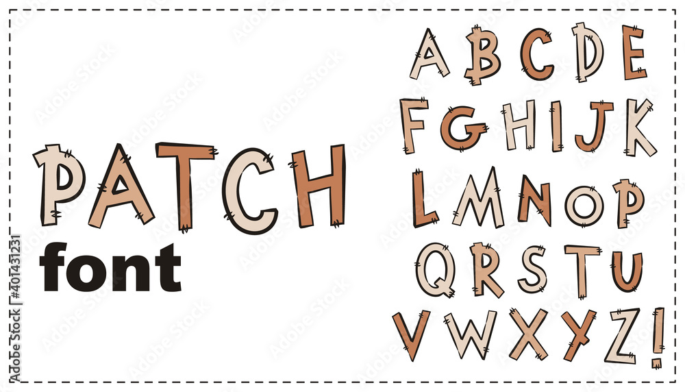 Set of letters letters in the form of patches. Hand sewing alphabet for ...