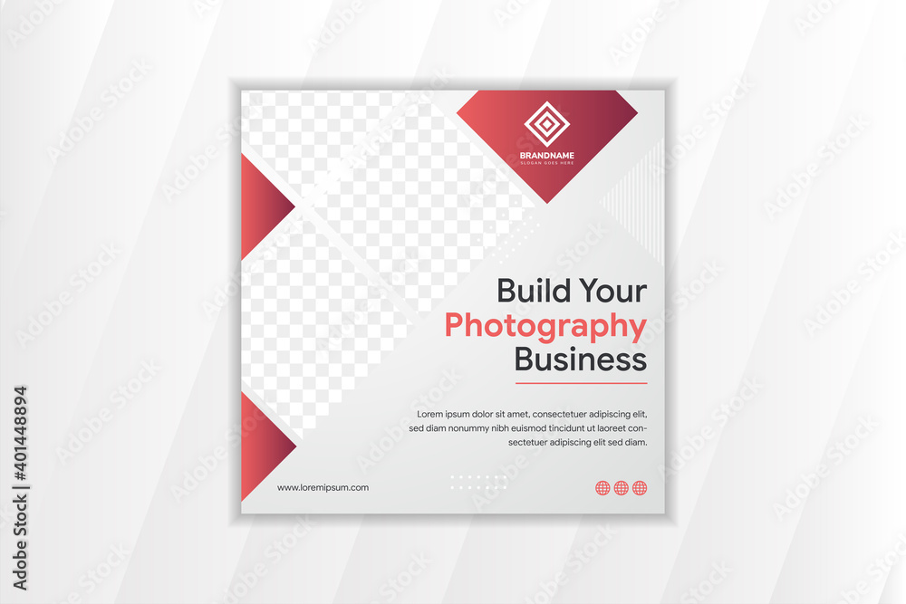 abstract square banner template design with example of headline is ...