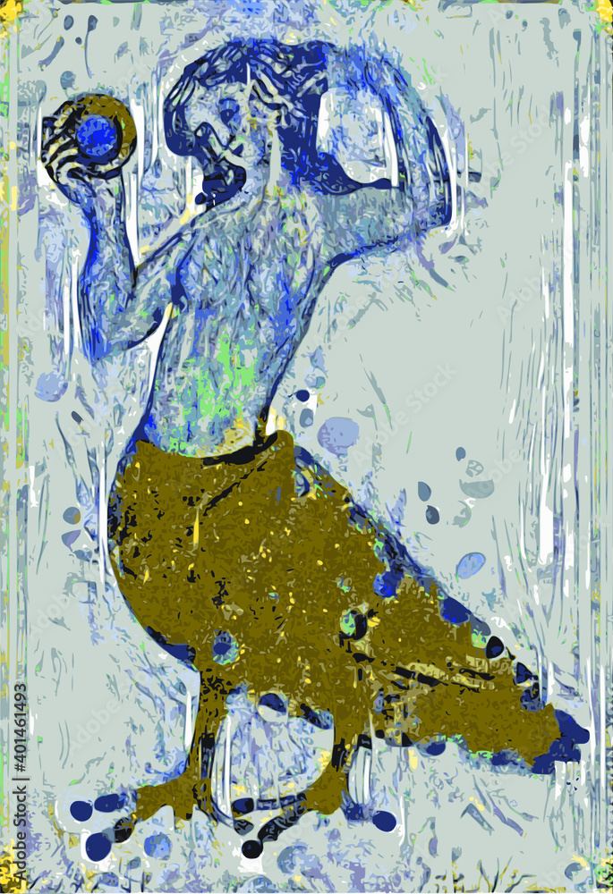 greek mythology harpy siren woman bird Stock Vector | Adobe Stock