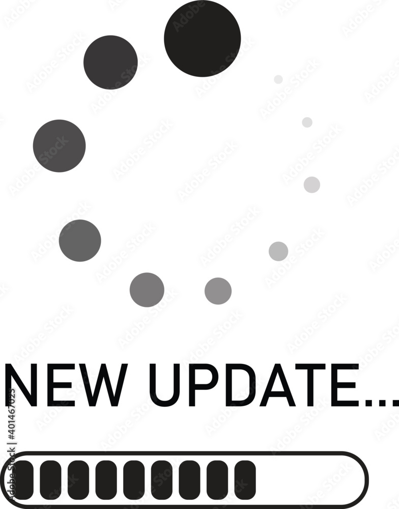 system software update icon on white background. upgrade concept. flat ...