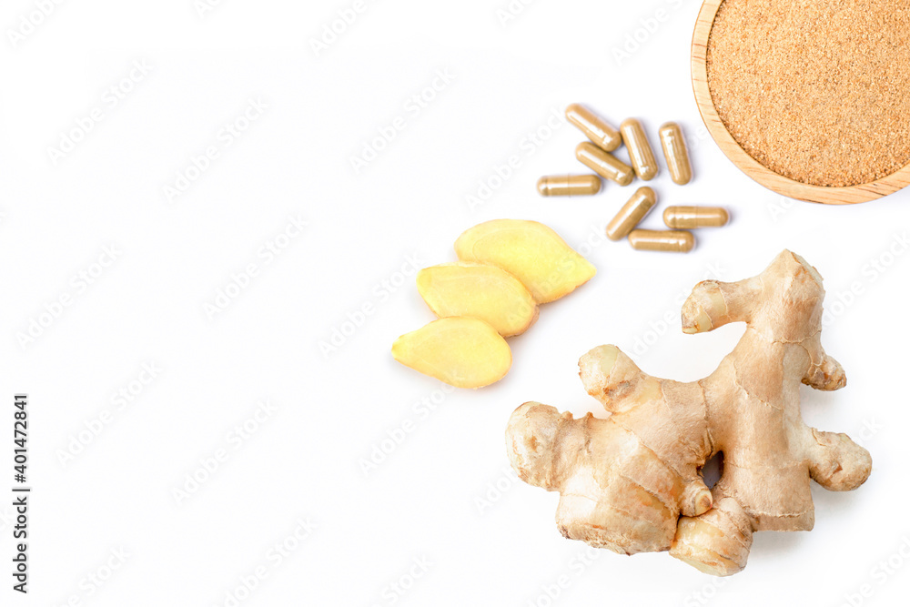 Ginger powder capsule Stock Photo | Adobe Stock