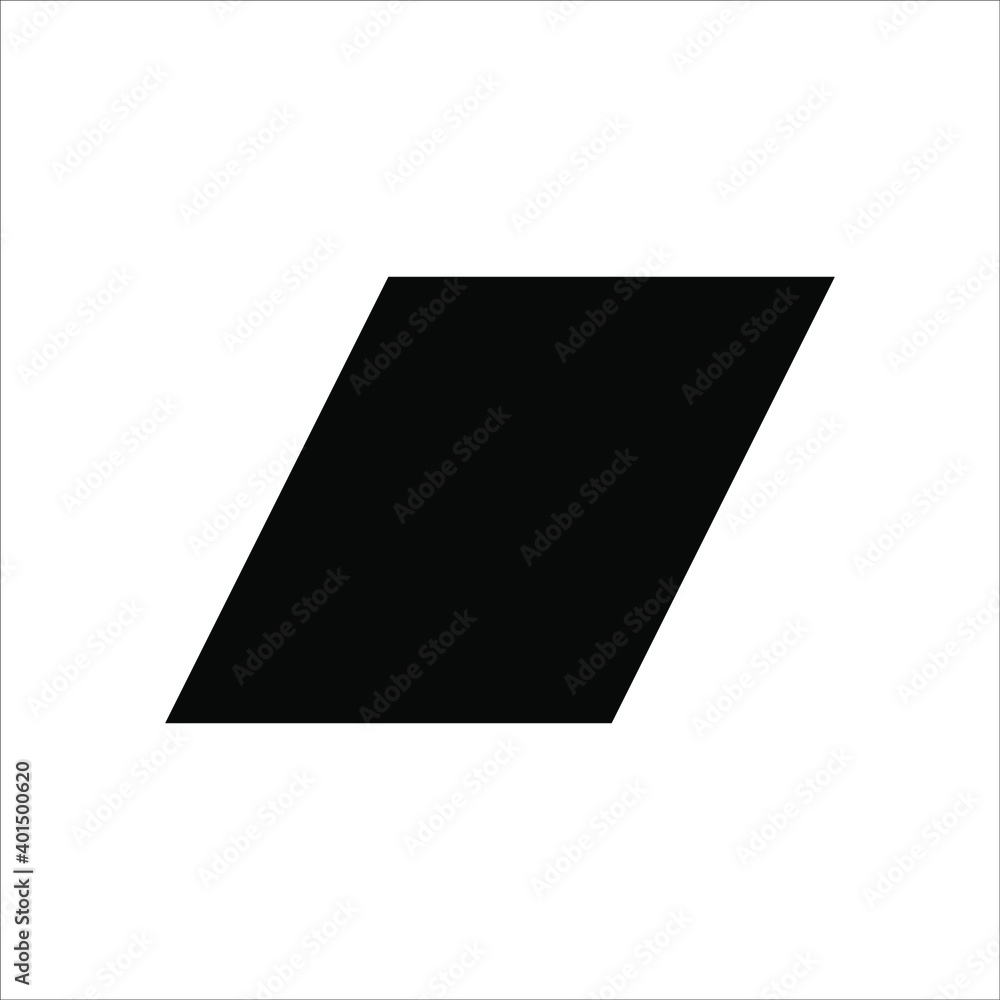 parallelogram shape illustration vector graphic. basic shape perfect ...