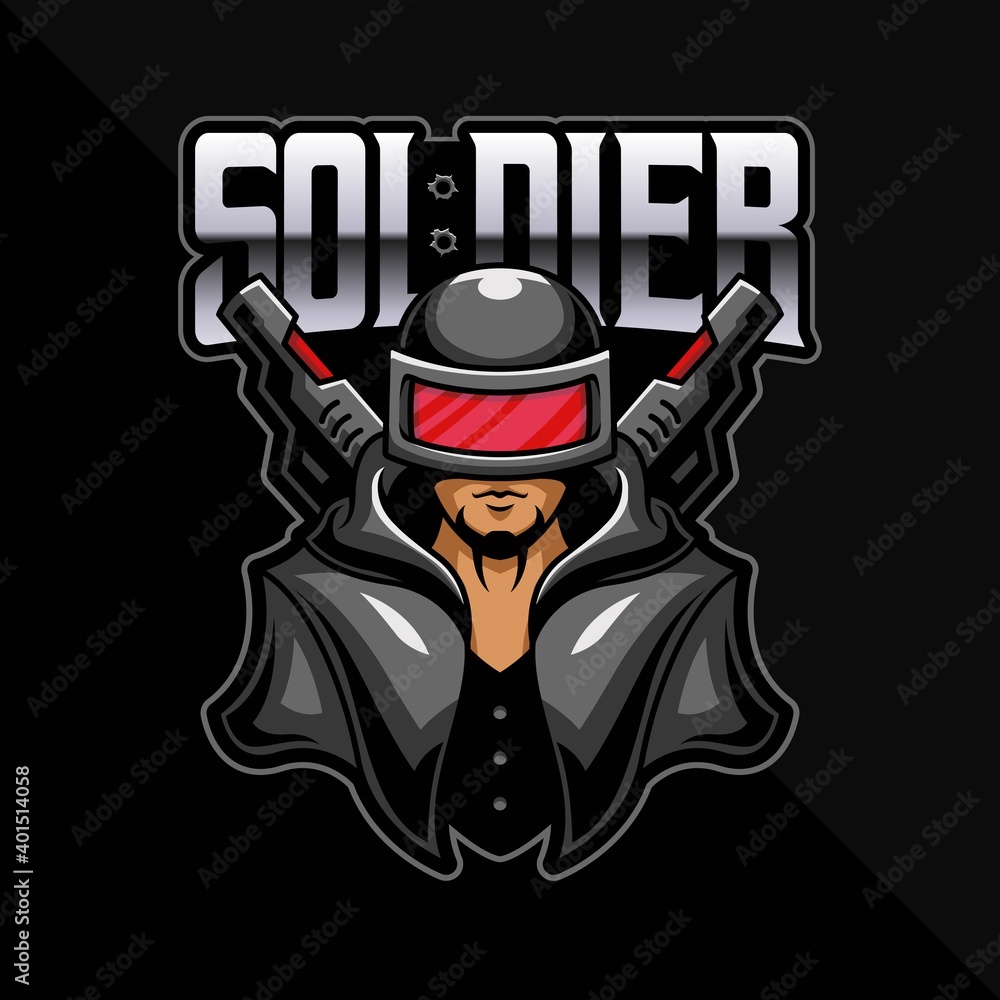 Soldier esport logo gaming. Gamer icon avatar vector illustration Stock ...
