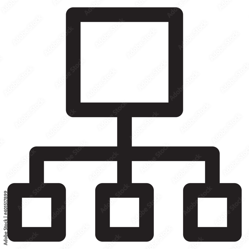 Hierarchical Network Model Stock Vector | Adobe Stock