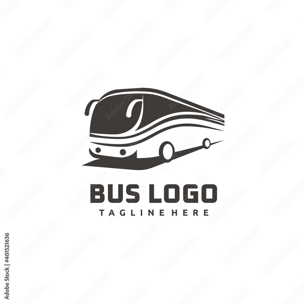 Bus, travel bus minimalist logo design vector illustration Stock Vector ...