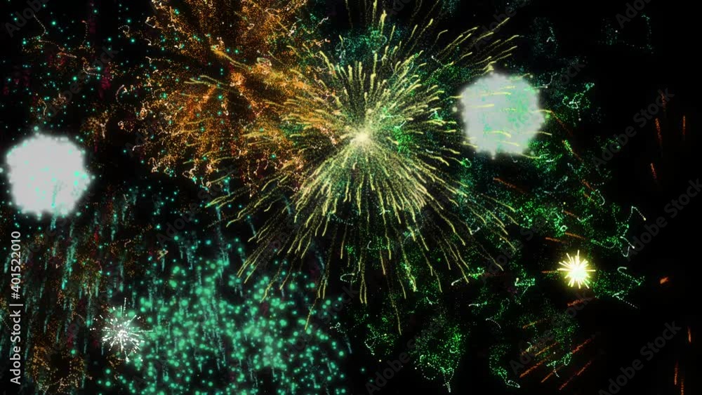 Vidéo Stock Стоковое видео 4K. loop seamless of real fireworks ...