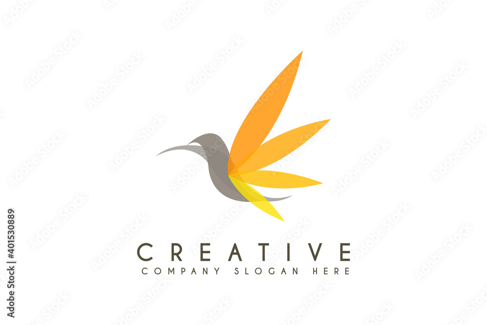 Humming bird logo design vector illustration. Humming bird business and ...