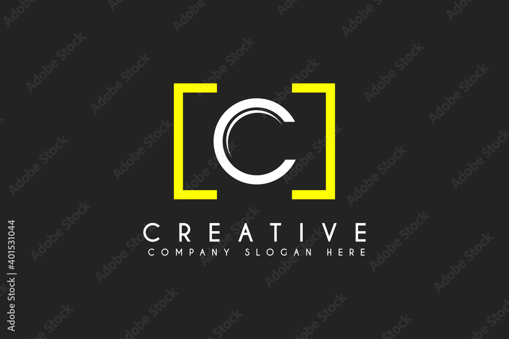 Initial letter C camera logo design vector illustration. Initial letter ...