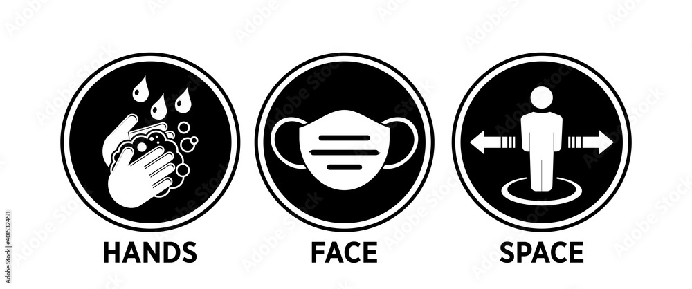 Coronavirus prevention measures. Quarantine concept for poster, flyer ...