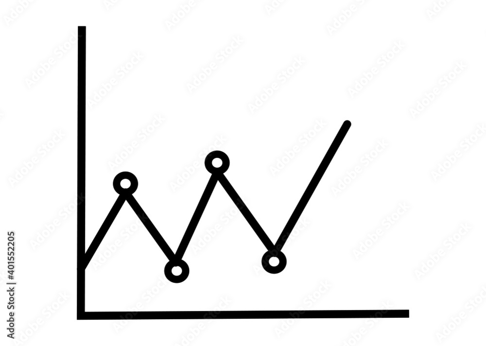 Graph icon, vector illustration. Flat design style. vector graph icon ...