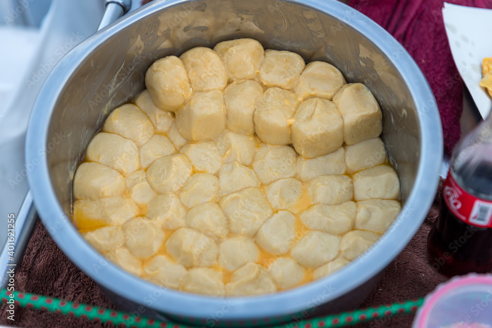 The ingredients of Roti Making, white raw Roti thresh flour by maker ...