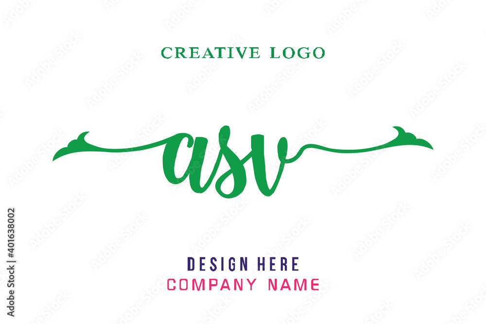 Asv lettering logo is simple, easy to understand and authoritative ...