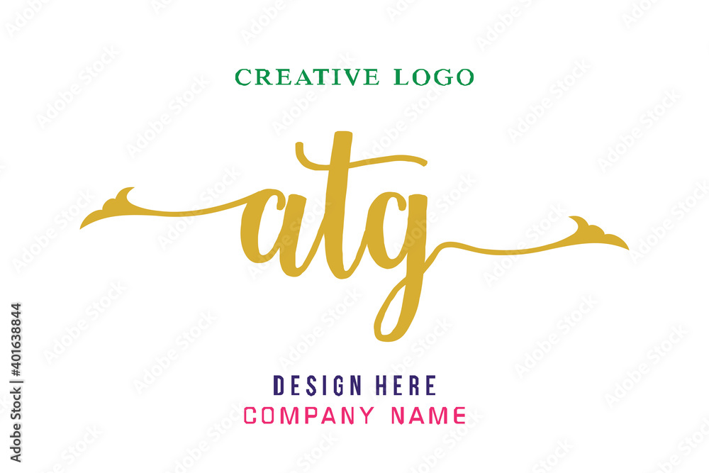 Atg lettering logo is simple, easy to understand and authoritative ...