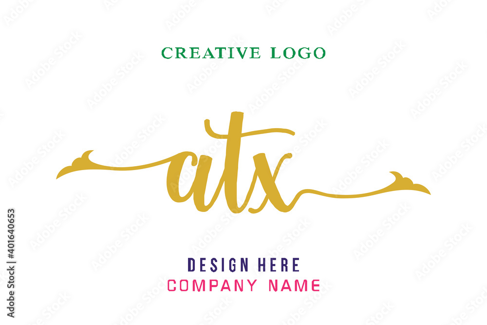 Atx lettering logo is simple, easy to understand and authoritative ...