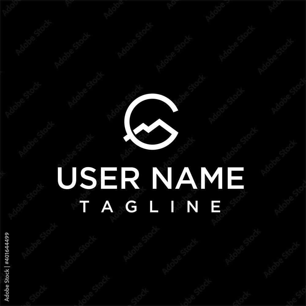 Initial MC letter logo design vector image , mc circle logo , circle ...