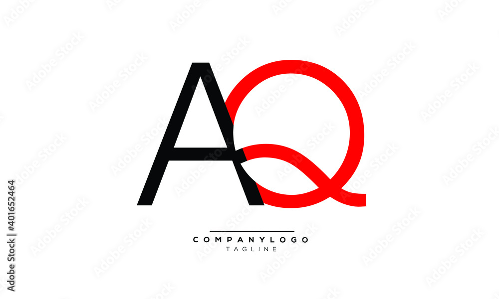 AQ icon monogram letter text alphabet logo design Stock Vector | Adobe ...