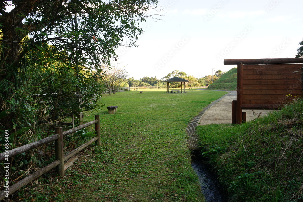 Road towards Obuchi Mebuchi Water fall in Tanegashima island, Kagoshima ...