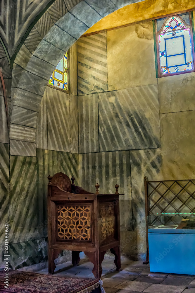decoration of Divan Chamber in Khan's Palace (Hansaray) in Bakhchisaray ...