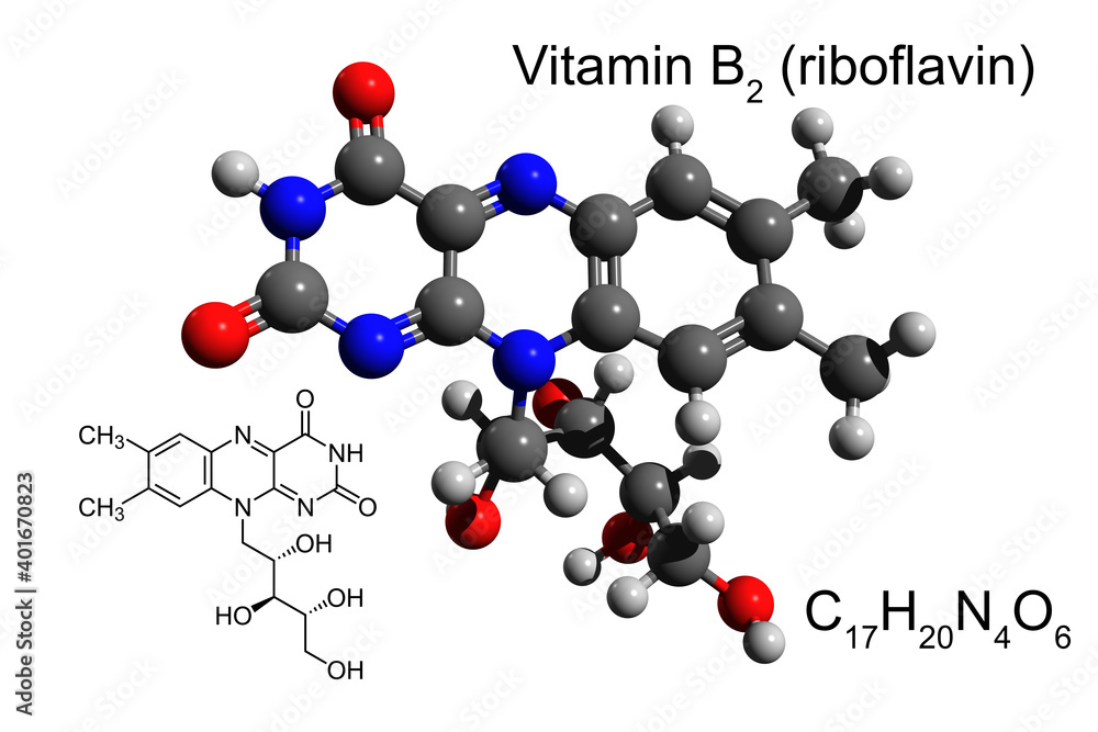 Chemical formula, structural formula and 3D ball-and-stick model of ...