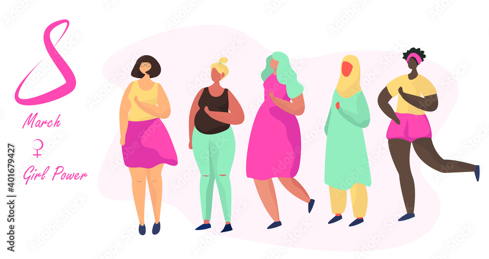8 march girl power.International Women's Day 8 March, women empowerment ...