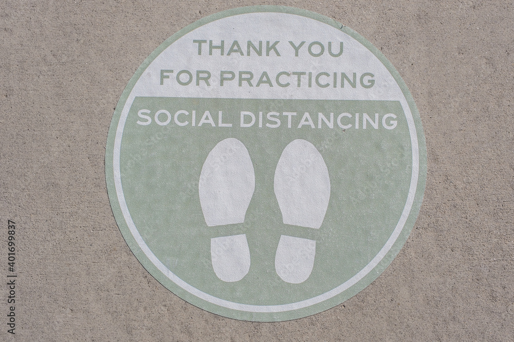 Social Distancing signage Coronavirus Stock Photo | Adobe Stock