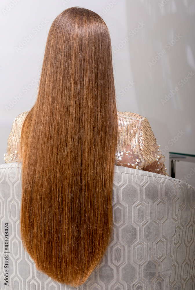 Beautiful female hair in the interior.. Stock Photo | Adobe Stock
