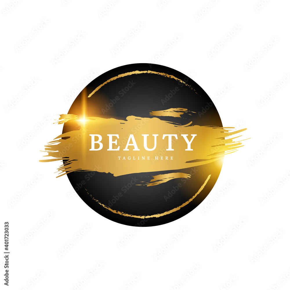 Vetor de Beauty badge fashion logo. An elegant logo for beauty, fashion ...