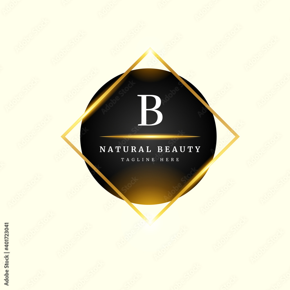 Beauty badge initial B fashion logo. An elegant logo for beauty ...