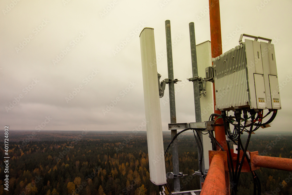 Cellular microwave system. Wireless directional communication antenna of radio relay link based ...