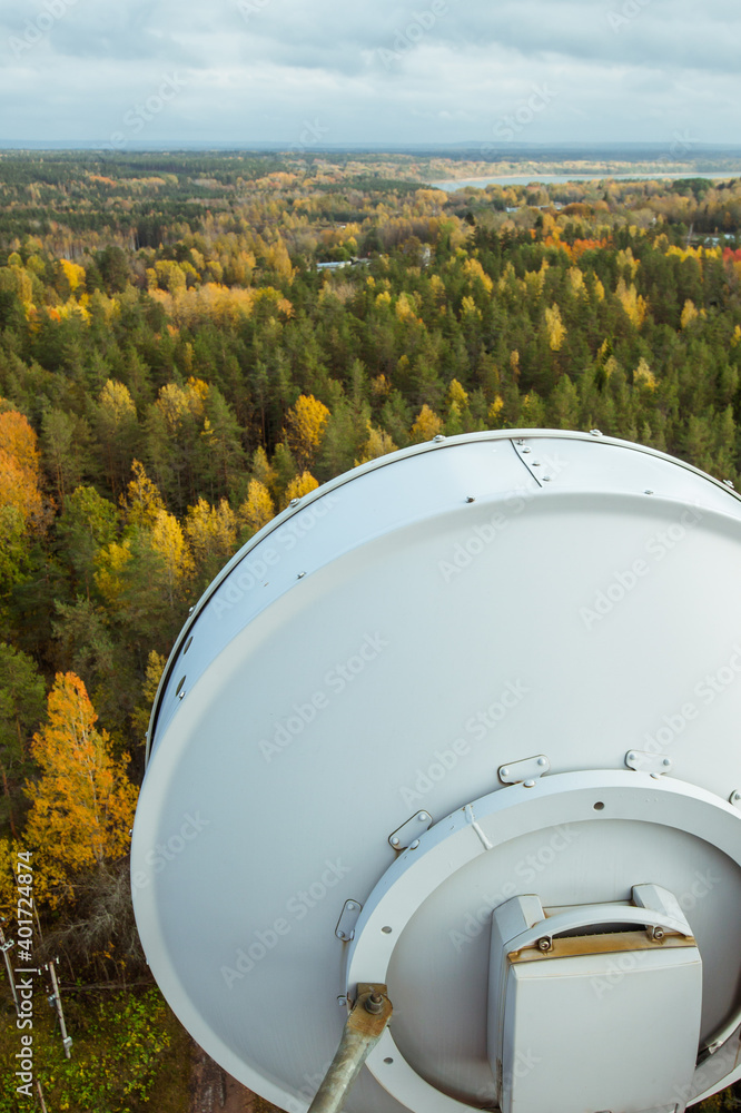 Cellular microwave system. Wireless directional communication antenna of radio relay link based ...