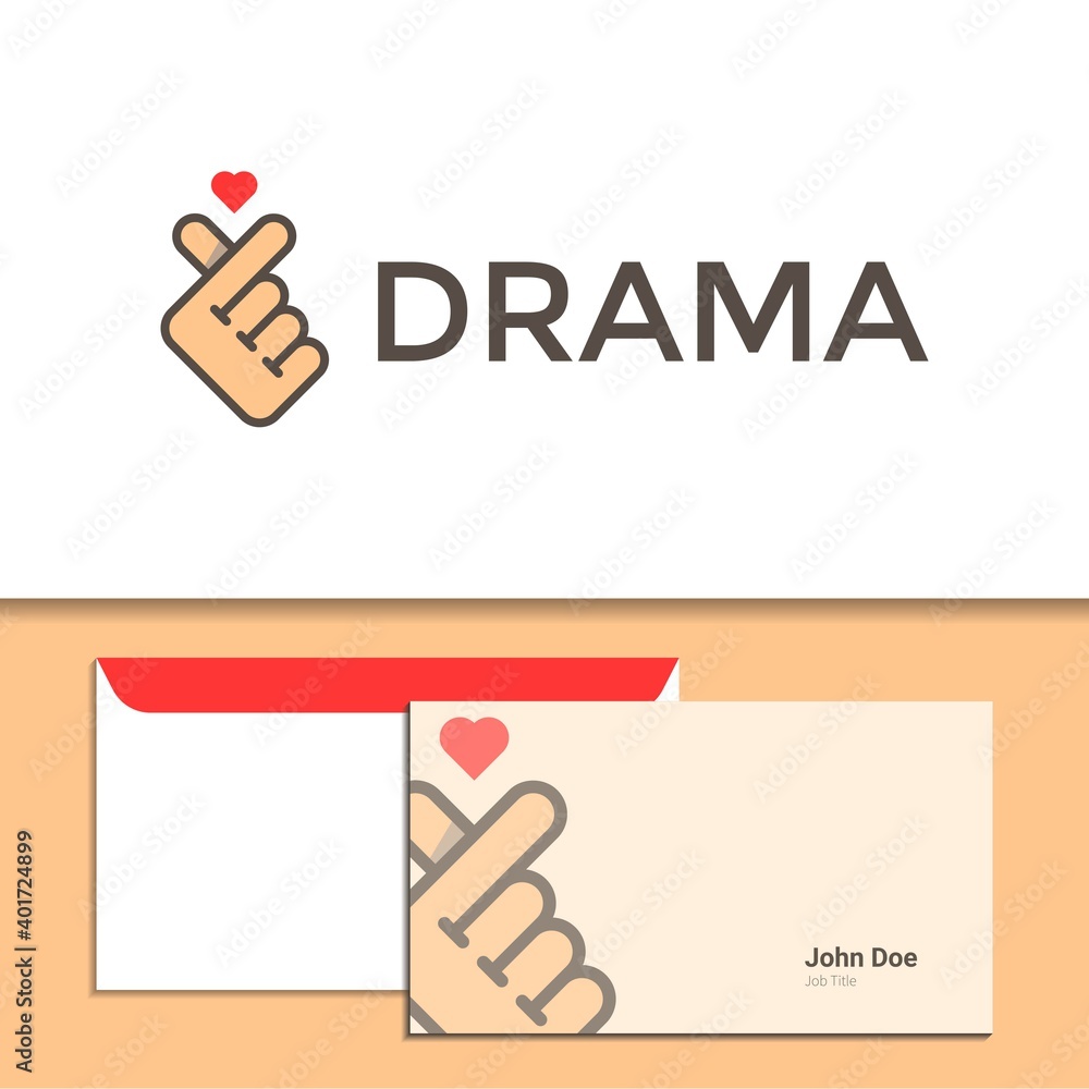 Asian drama logo company, logo vector template design with business ...