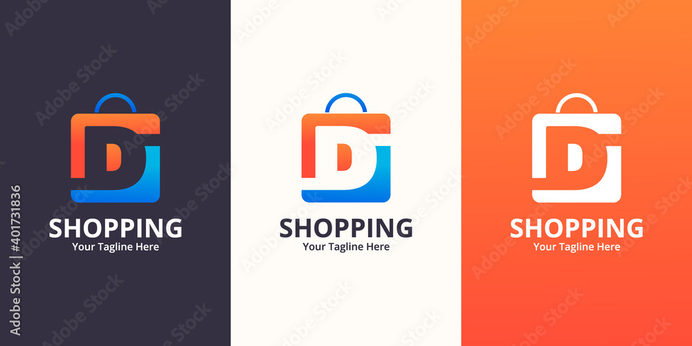 Initial D Shop Logo designs Template. Illustration vector graphic of ...