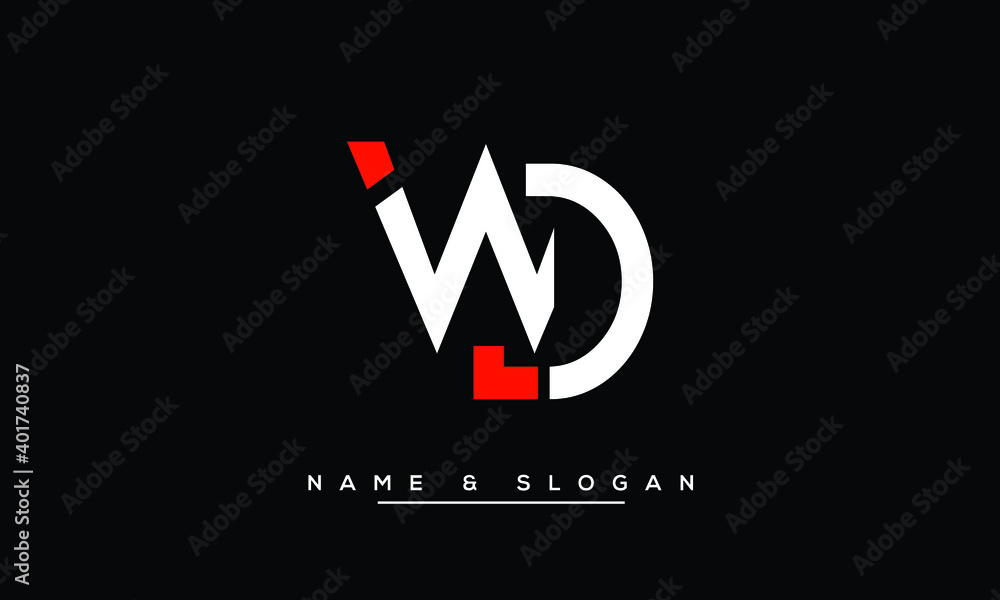 WD, DW, W, D Abstract Letters Logo Monogram Stock Vector | Adobe Stock
