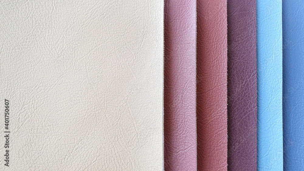 colorful leather catalog containing blue ,purple and blue tone color of ...