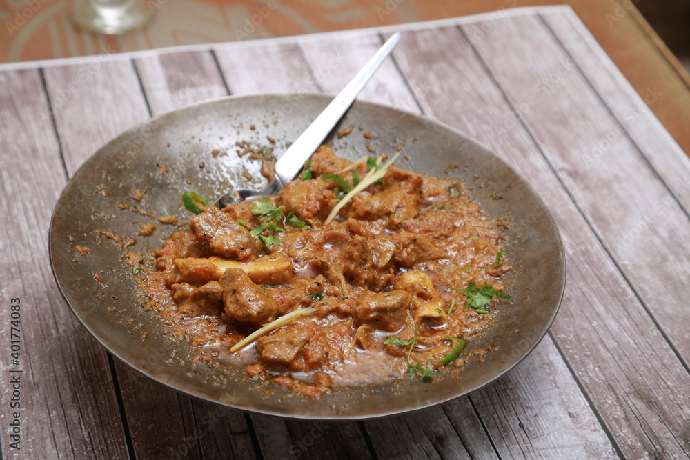 Mutton Kadai or kadai North Indian Food Curry Stock Photo | Adobe Stock