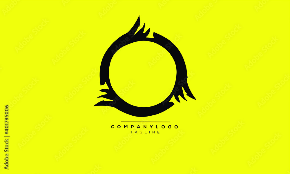 O icon monogram letter text alphabet logo design Stock Vector | Adobe Stock